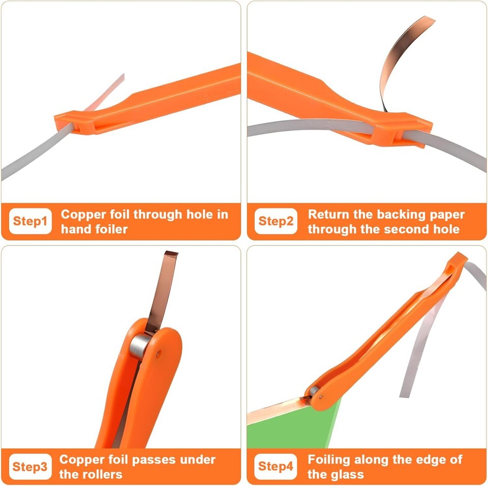 Copper Foil Hand Foiler for Stained Glass, Hand Foiler Tool, Stained ...