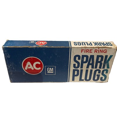 8 AC GM Early New Fire Ring Spark Plugs 46N In Original Box | eBay