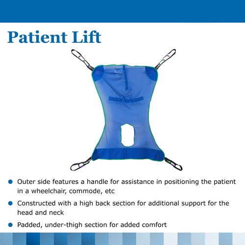 McKesson Full Body Commode Sling 600 lbs. Weight Capacity Blue | eBay