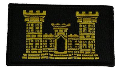US ARMY ENGINEER CASTLE 2 PIECE PATCH HOOK AND LOOP BACKING ESSAYONS ...