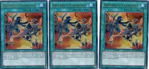 YUGIOH - 3 X INFERNITY LAUNCHER - DUELIST SAGA DUSA-EN082 1ST EDITION ...