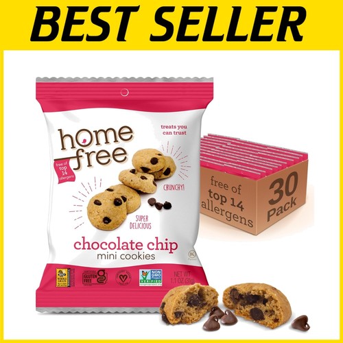 Nut-Free, Vegan Chocolate Chip Mini Cookies - Convenient Single Serve ...
