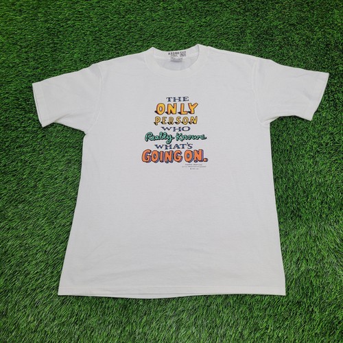 Vintage 90s Funny Statement Shirt Womens Large 21x27 White | eBay
