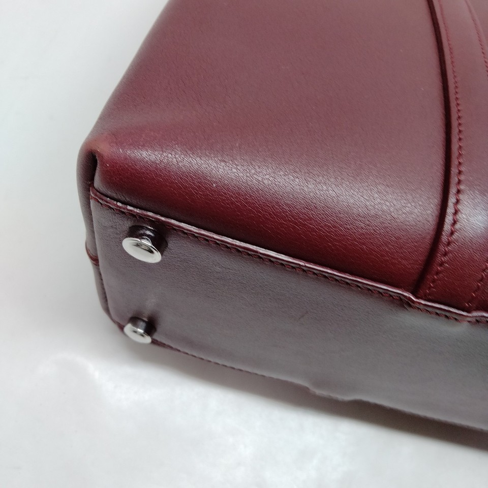 Cartier Hand Bag Bordeaux Leather 3136149 | eBay