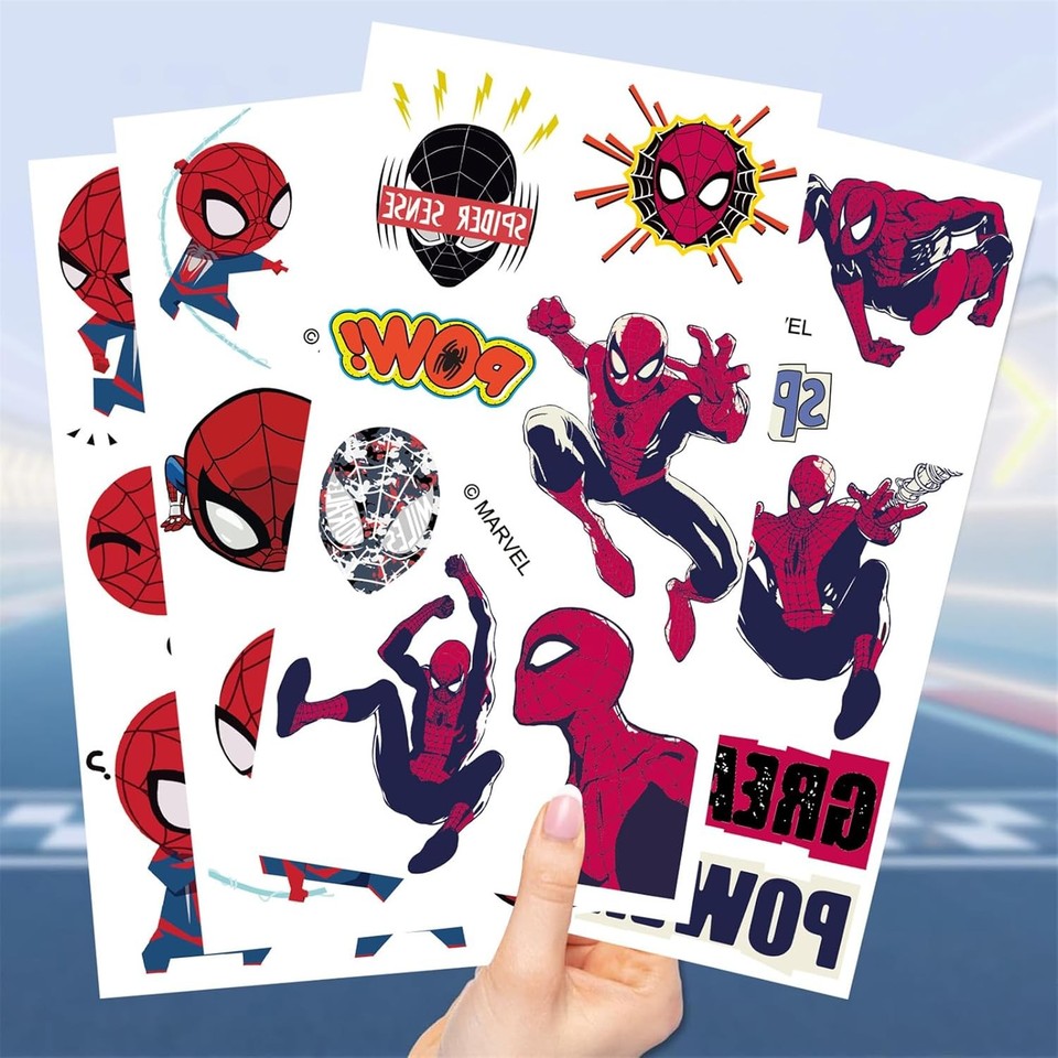 10 Sheets Spider-Man Temporary Tattoos Stickers Mixed Style Body ...