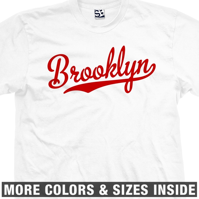 Brooklyn Script T-Shirt Baseball Jersey Sports Team BKLYN Gift Logo ...