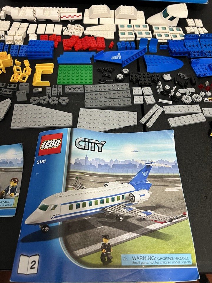 Lego Airport 3181 Passenger Plane & 60262 Passenger Airplane 3 Sets Plz ...