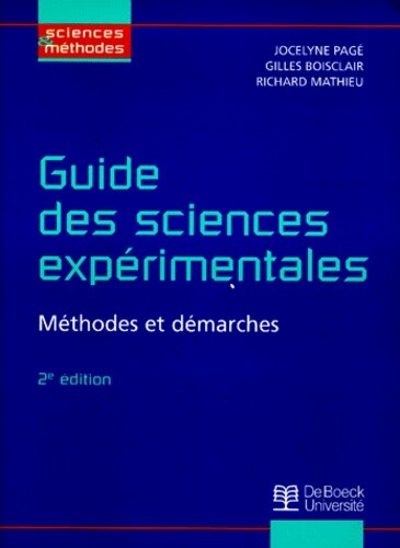 Guide des sciences expérimentales. Méthodes et démarches | eBay