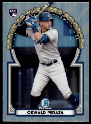 Oswald Peraza 2023 Bowman Chrome Rookie Refractor Card ROY Favorites ...