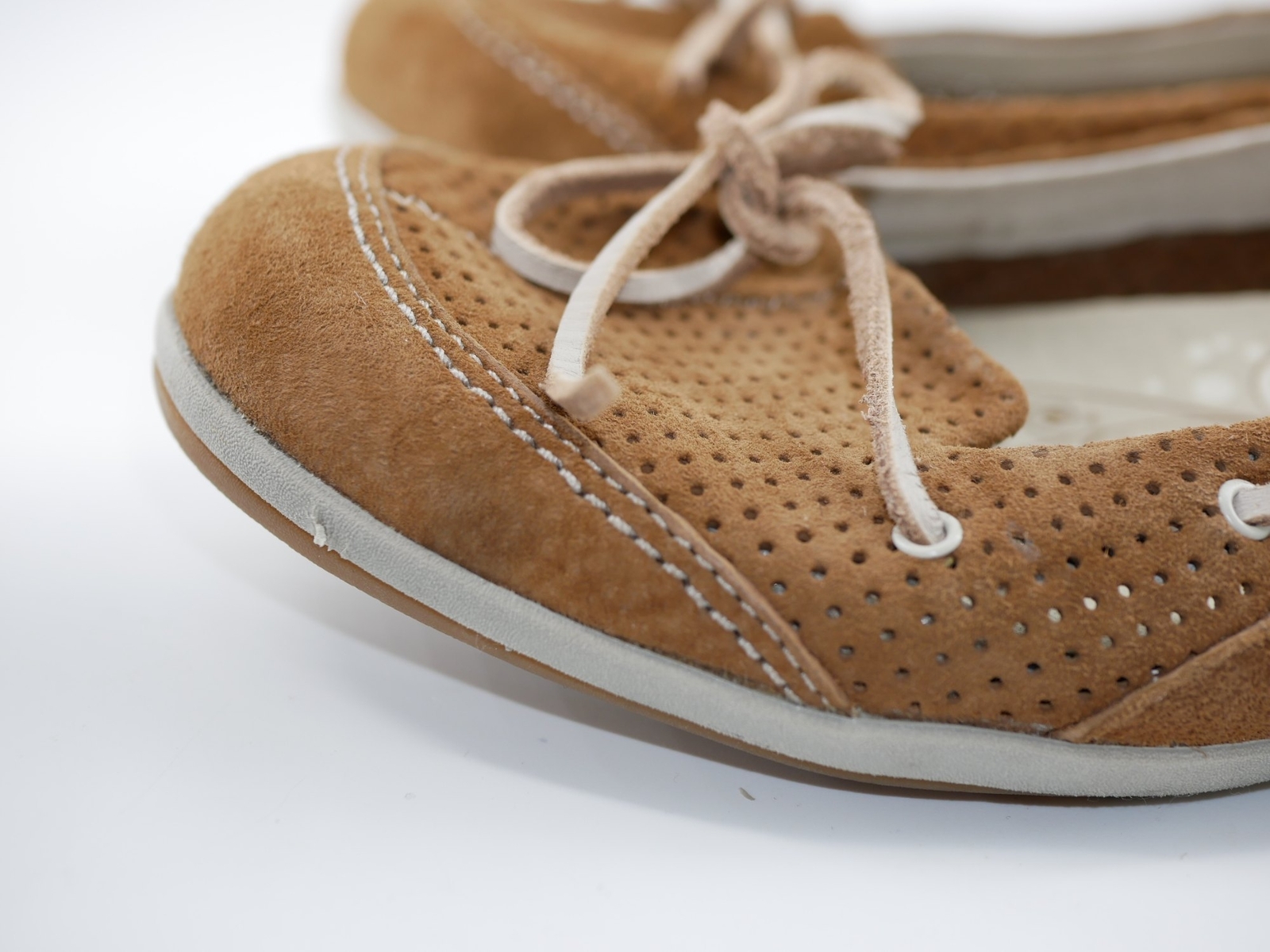 Merrell Avanti Otter Beige Brown Leather Ballet Flats… - Gem