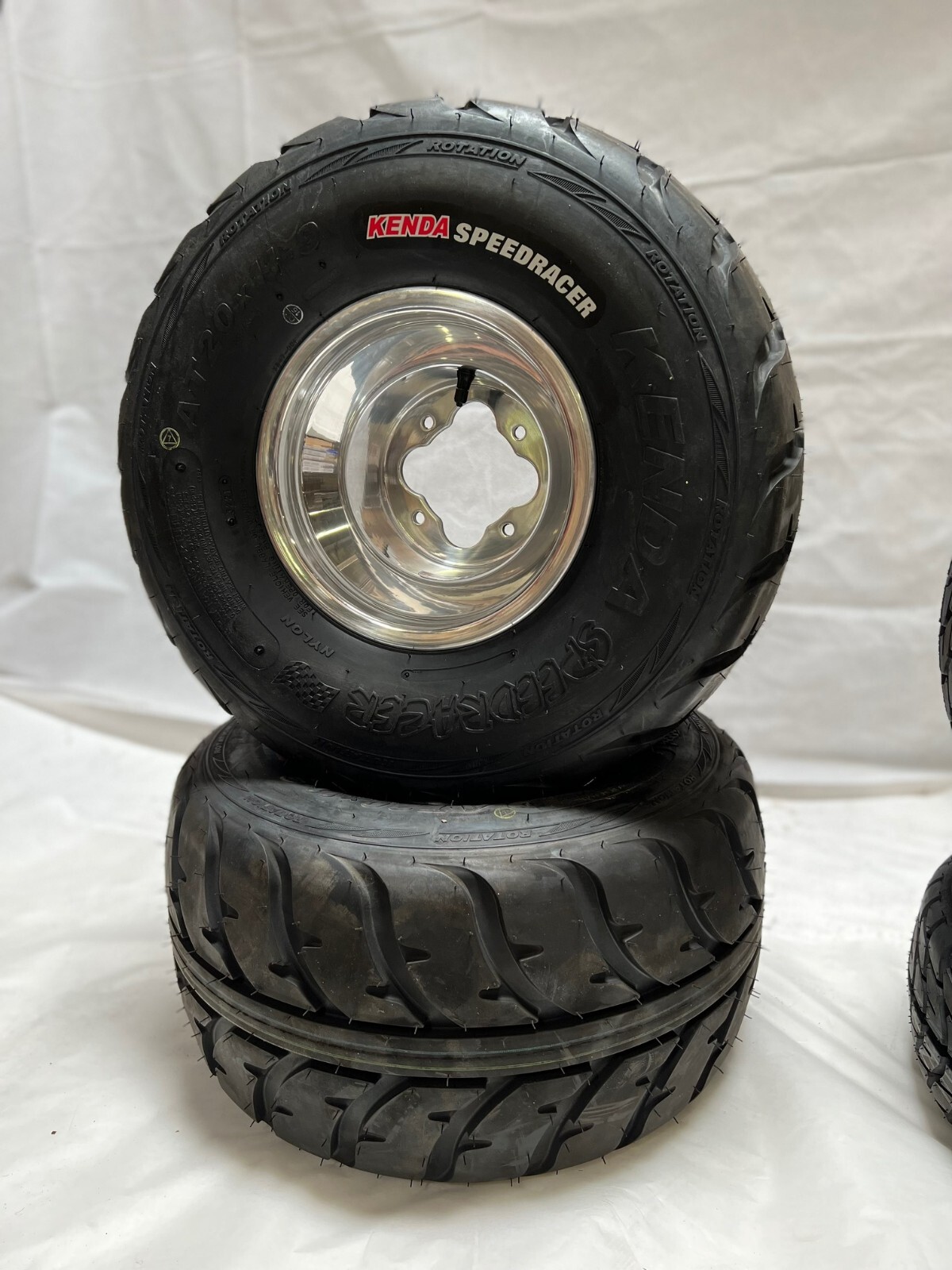 DWT A5 Polished Front Rear Rims Wheels Speed Racer Tires LTR450 LTZ400 ...