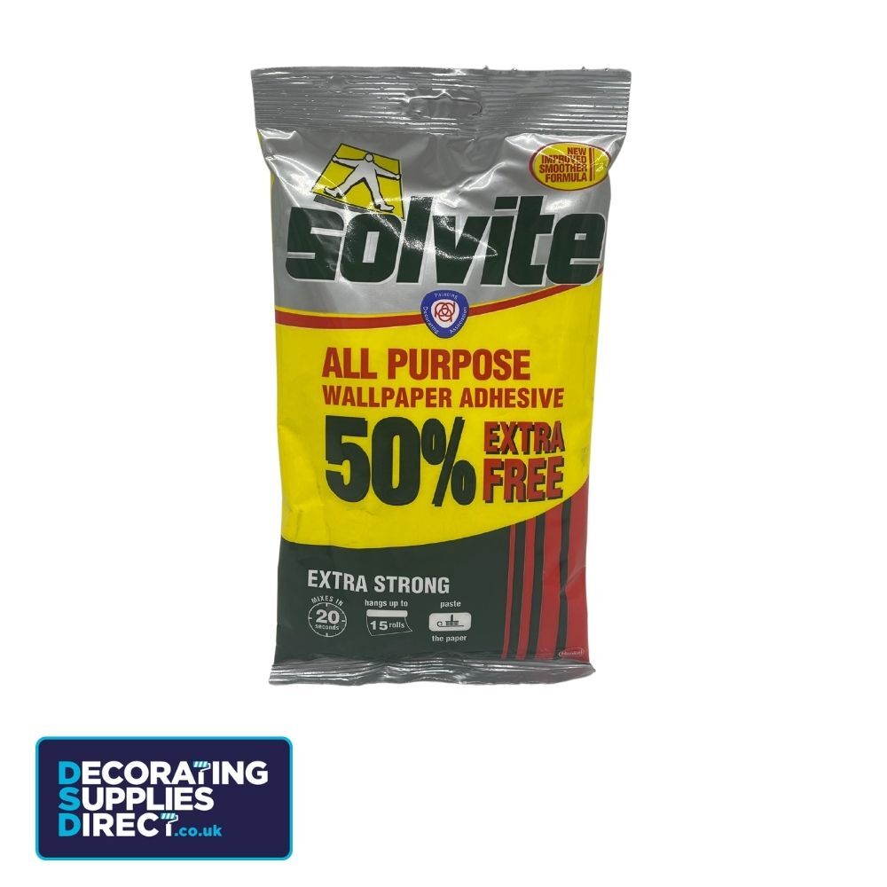 Solvite All Purpose Extra Strong Wallpaper Paste - Easy Mix Wallpaper ...
