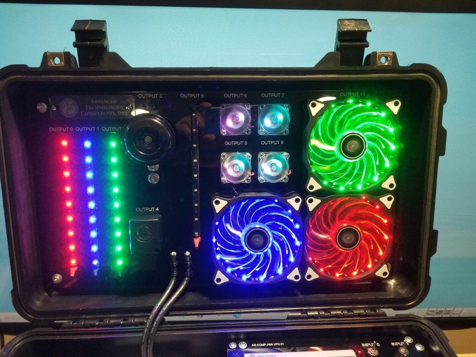 Allen-Bradley PLC Trainer Compactlogix w/ Panelview HMI & Poweflex VFD ...