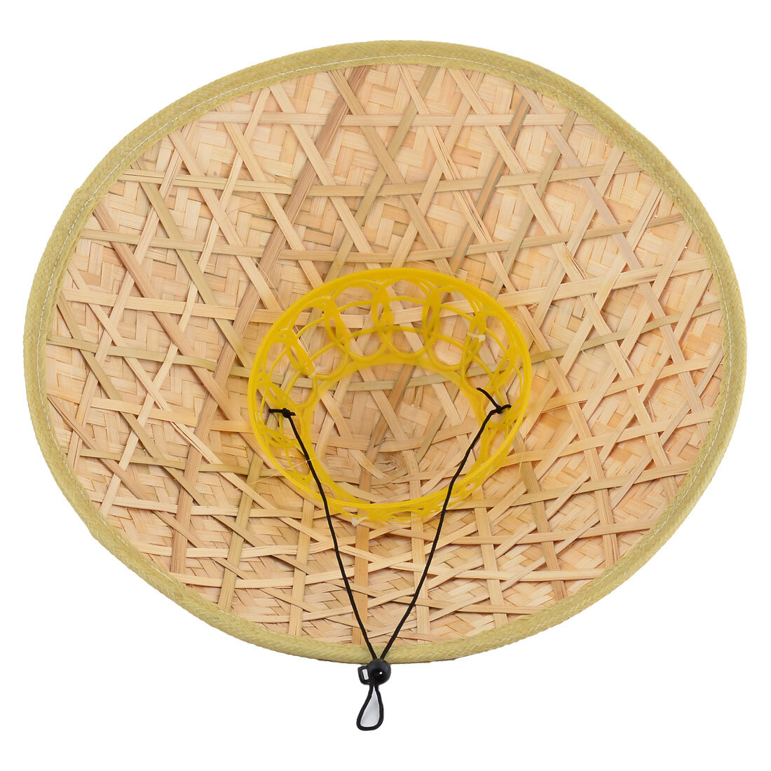 Unisex Farmer Bamboo Plaid Pattern Chin Cord Handmade Hat Steeple Cap ...