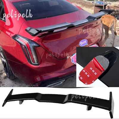 For Cadillac CT4 2020-2023 Glossy black Blade Rear Spoiler Tail Trunk ...