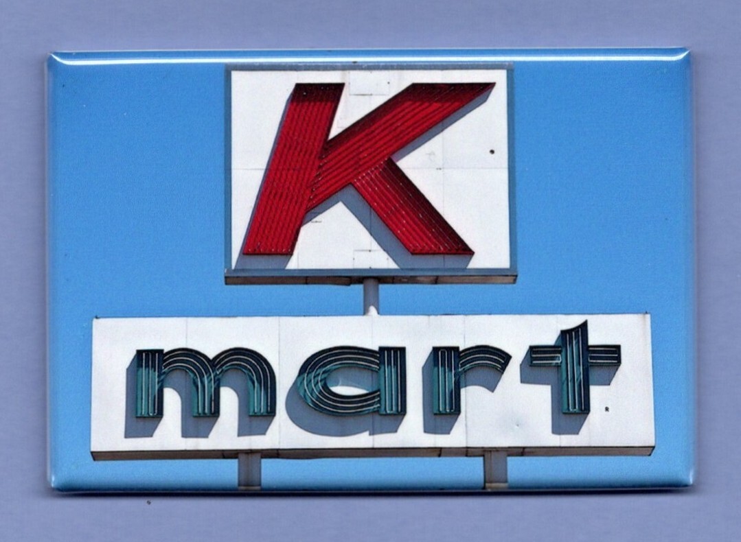 KMART SIGN *2X3 FRIDGE MAGNET* BIG BOX DEPARTMENT STORE BLUE LIGHT ...
