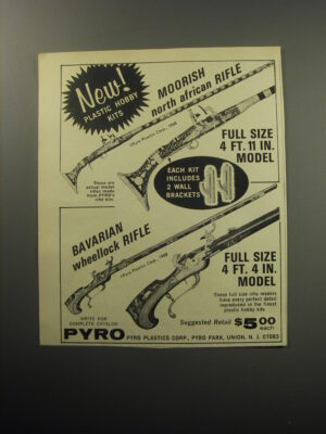 1969 Pyro Plastics Rifle Model Kits Advertisement - New! Plastic Hobby ...
