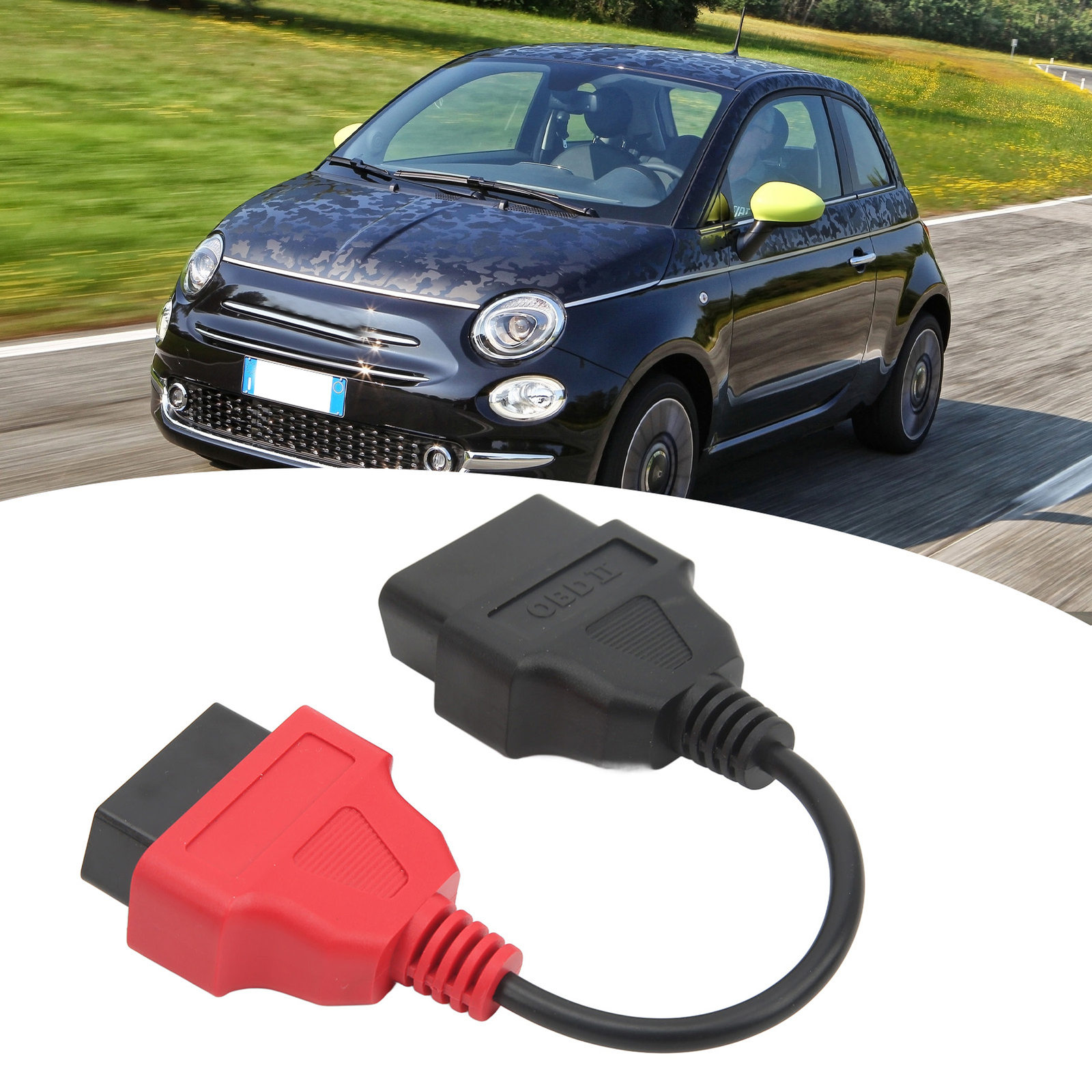 Fit Hot OBD2 Scanner Adaptor Cable Red SRS Diagnostic Cable Replacement ...