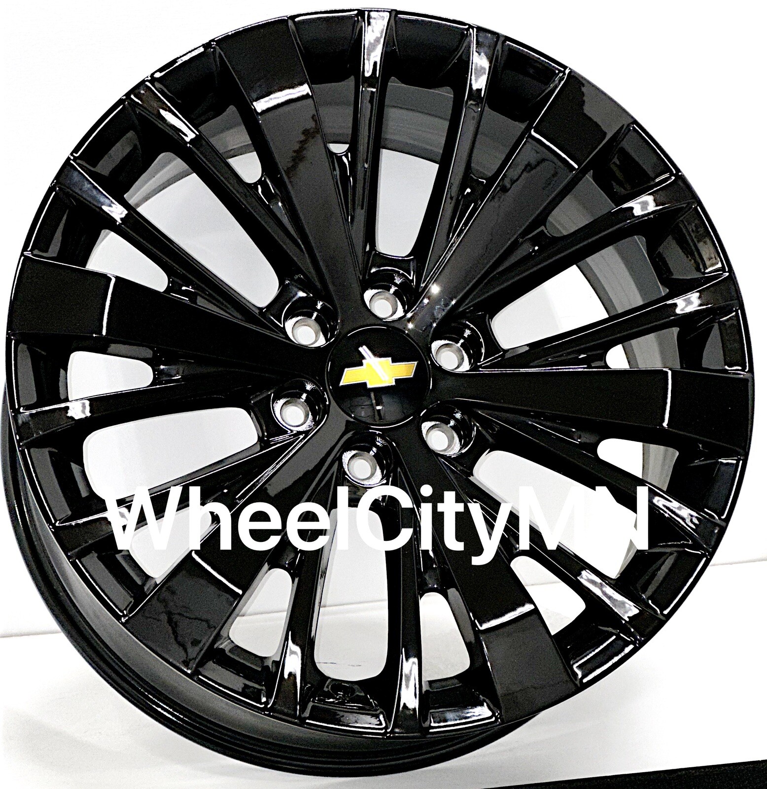22" gloss black OE 5945 replica SF1 wheels fits 2023 Chevy Tahoe RST ...