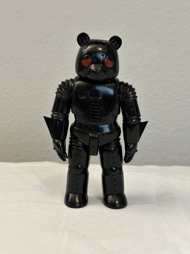 Luke Chueh Black Mecha Sad Bear Kaiju Sofubi Vinyl Art Toy KFGU Rare | eBay