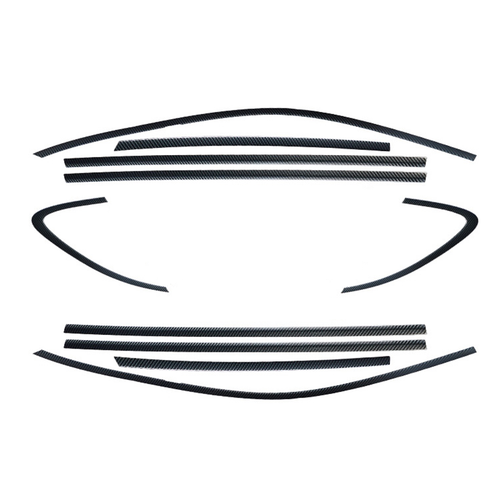 Carbon Fiber Style Car Window Molding Strips Trim For Porsche Macan ...