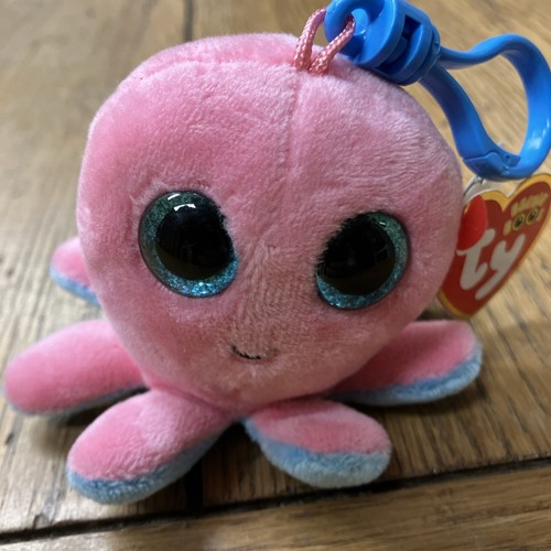 Ty Beanie Boos - SHELDON The Pink and Blue Octopus Keychain 2” NWT | eBay