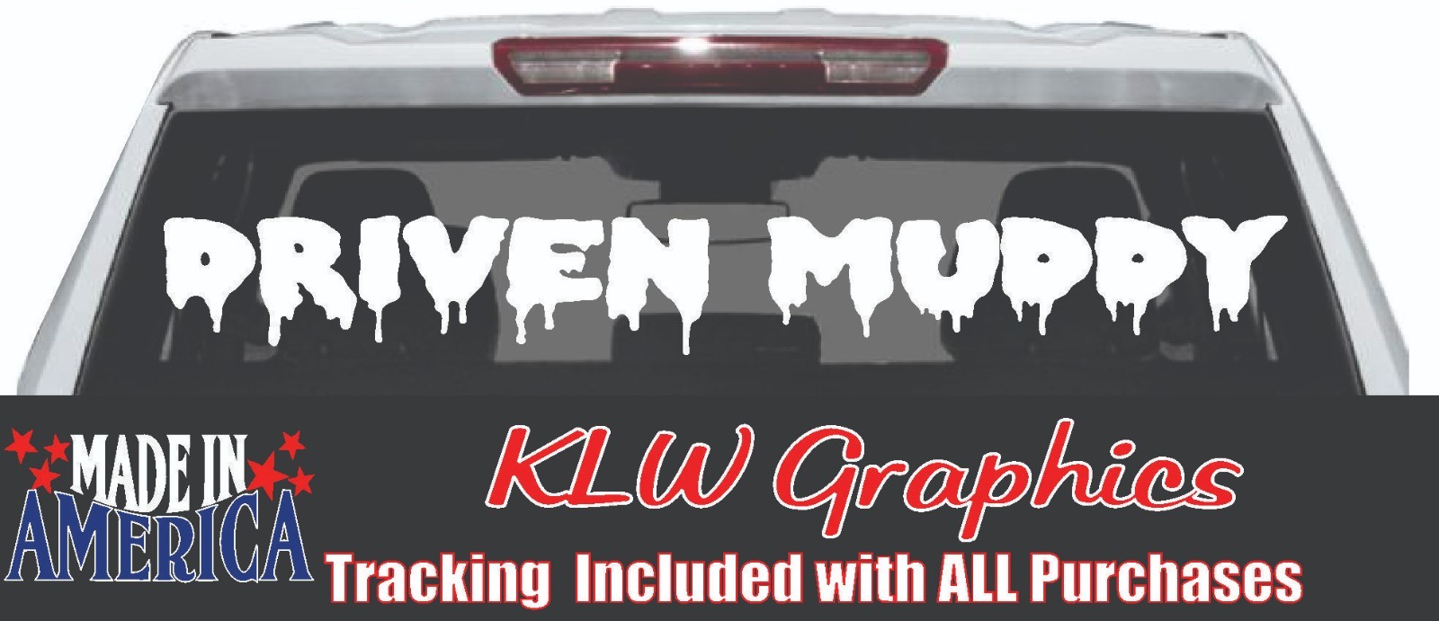 Driven Muddy Decal Sticker Car Truck JL 4X4 Offroad JK Winch Trail Mud ...