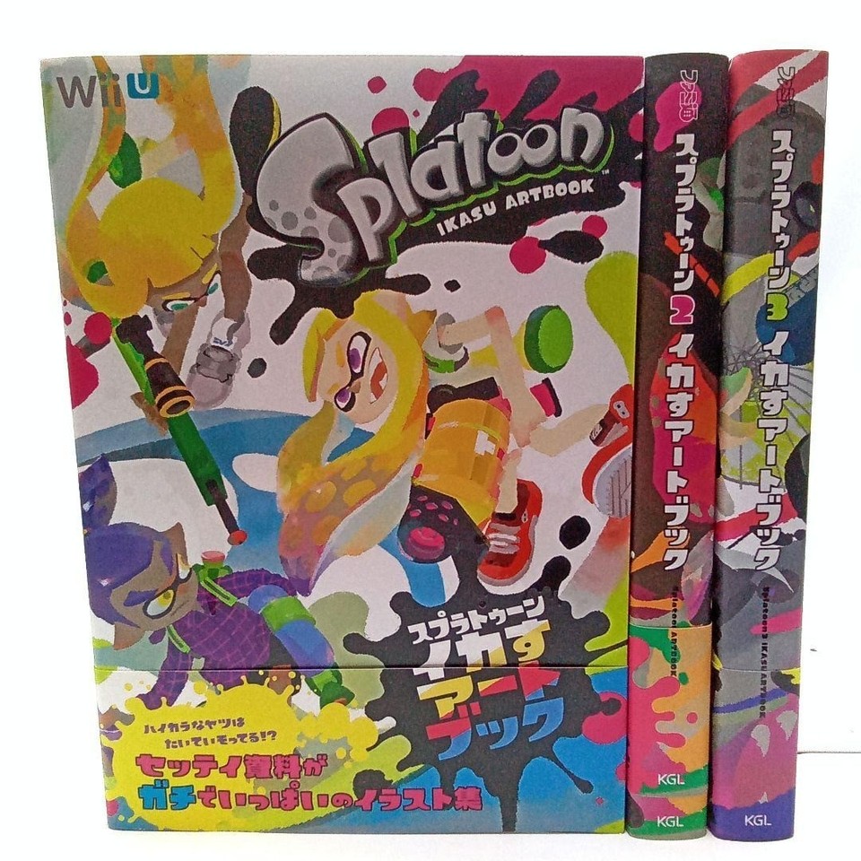 Nintendo Splatoon Ikasu Art Book Set of 3 Splatoon 1 2 3 Illustration Used | eBay