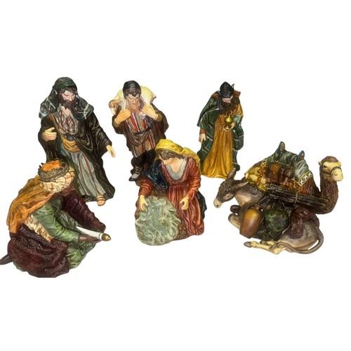 Nativity Scene Set 7 Figures Shepherd Camel Donkey Wise Men Christmas ...