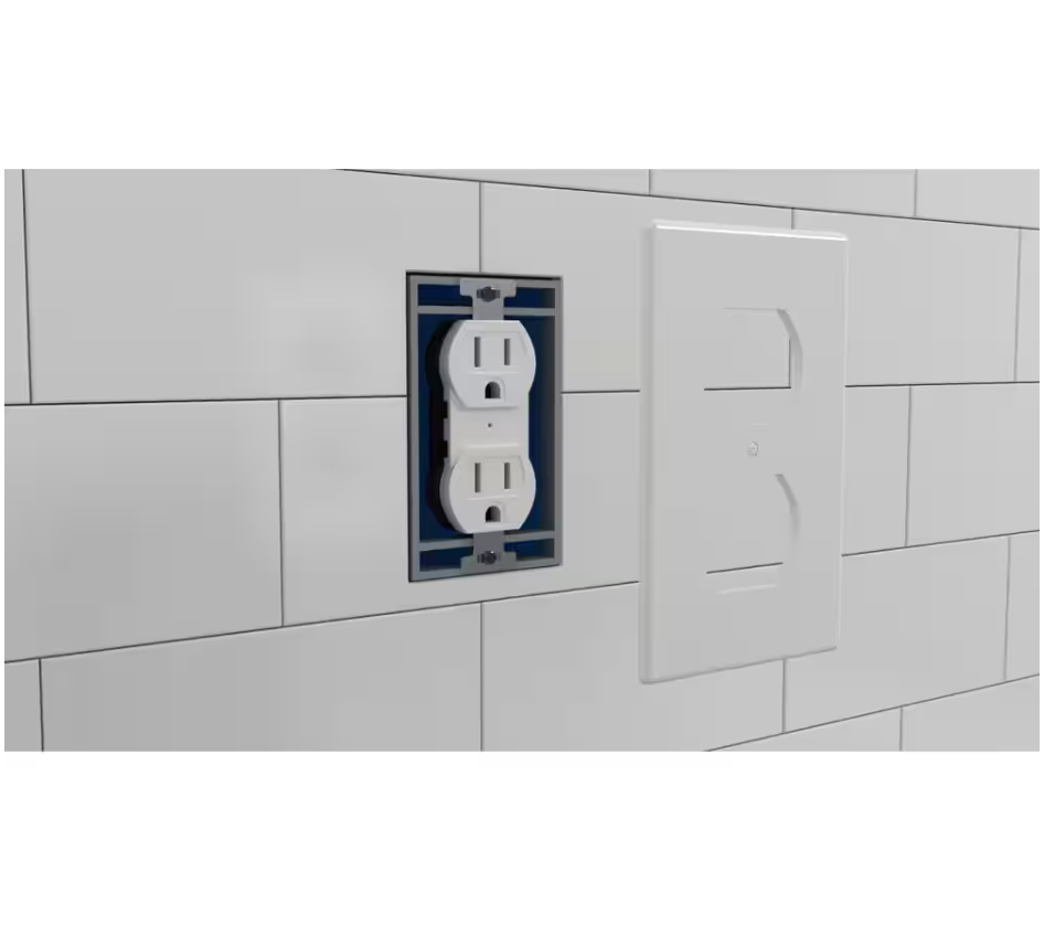 5 Pack of 1/4 in. 1-Gang Electrical Outlet Box Spacer Extender, 5" H x ...