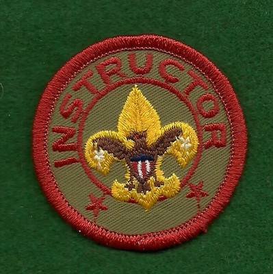 VINTAGE BOY SCOUT INSTRUCTOR PATCH - SMALL - PLASTIC BACK | eBay