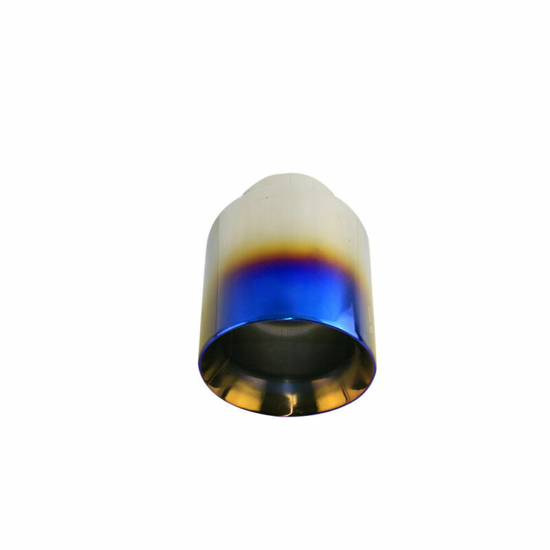 Blue Universal 2.5'' inlet 4'' outlet Exhaust End Tips Muffler Tips ...