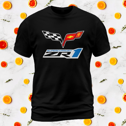 NEW SHIRT CORVETTE ZR1 SUPERCHARGED LOGO UNISEX T-SHIRT USA FUNNY TEE S ...