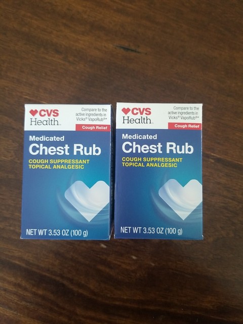 CVS Medicated Chest Rub Cough Suppressant Topical Analgesic 3.53OZ Exp ...