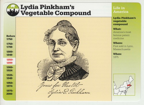LYDIA PINKHAM VEGETABLE COMPOUND Patent Medicine GROLIER STORY OF ...