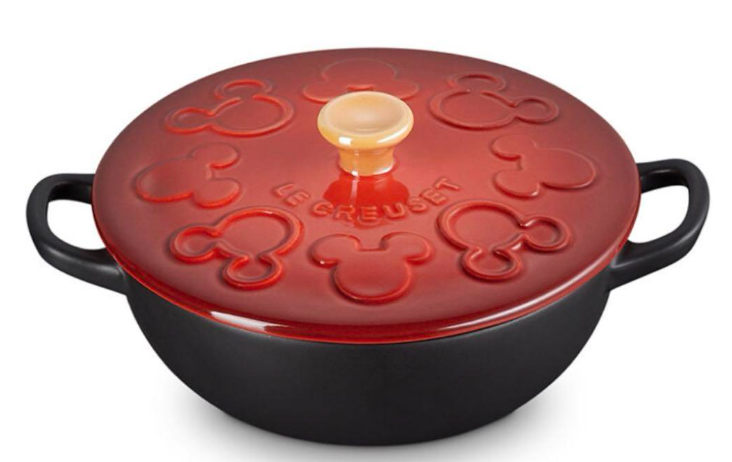 Le Creuset Mickey Mouse Mini marmite Round Soup Pot Red set of 2 250ml ...