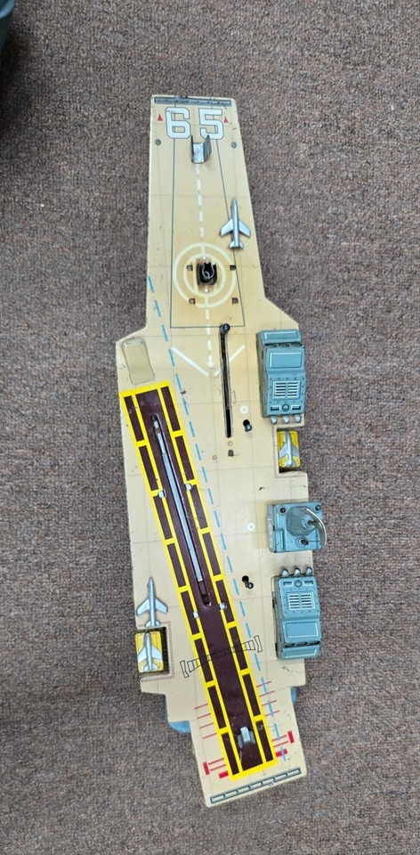 Vintage Battery Operated AIR CRAFT CARRIER old rare collectible Marx ...