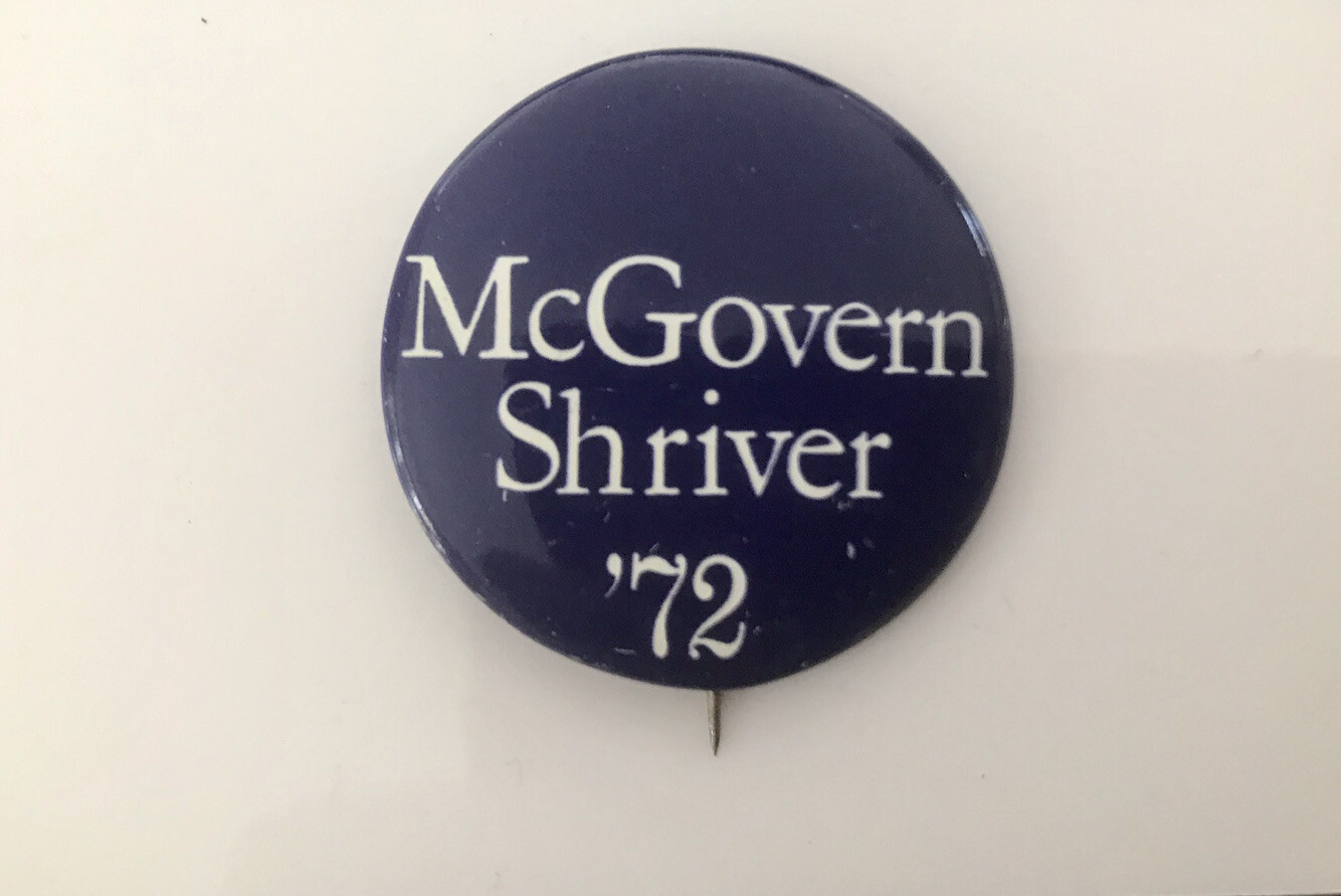 McGovern Shriver President Campaign Pin Button 1972 Vintage Political ...