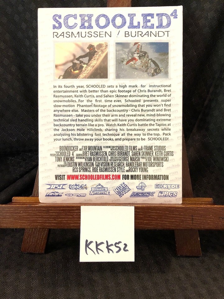 Schooled 4 DVD! RASMUSSEN BURANDT! Extreme snowmobile DVD! NEW! FREE ...