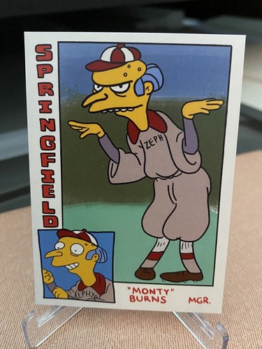 Mr. Burns THE SIMPSONS At The Bat ACEO Custom Baseball Card Springfield ...