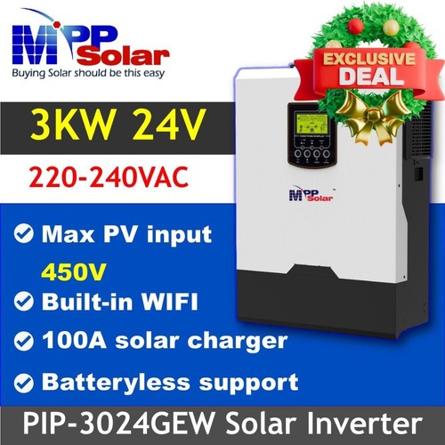 3000w 24v 230v MPP solar inverter 100A MPPT solar charger PV 450V WIFI ...