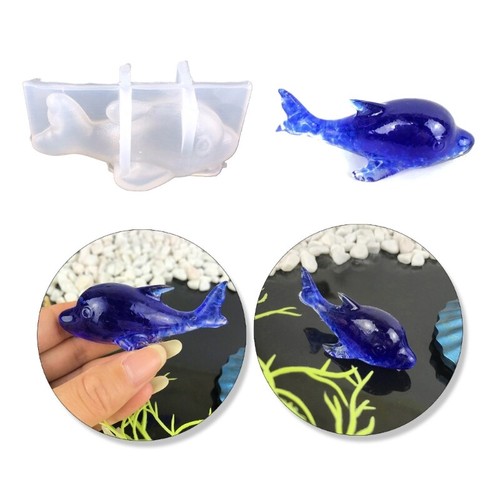 Silicone Dolphin Shaped Unique Dolphin Ornament Silicone Concrete Mold ...