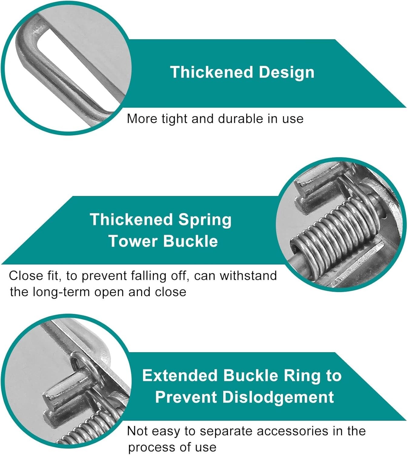 8Pk Stainless Steel Spring Loaded Buckle Latch Toggle Hasp Lock for ...