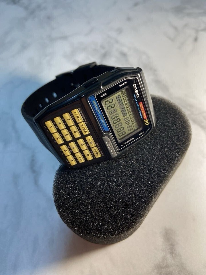 CASIO DATABANK DBC-81 Watch Resin Black Vintage 90s Rare Japan Retro ...