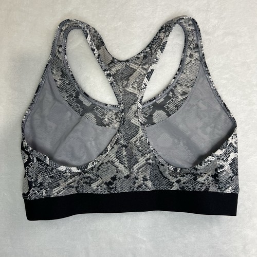 Victoria Secret Womens Sports Bra The Player Snakeskin Gray Black ...