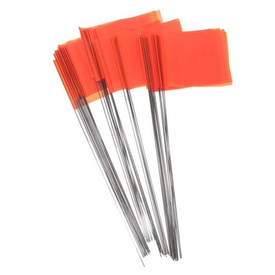 50Pcs Orange Marking Flags Writable Practical Premium Portable Marker ...