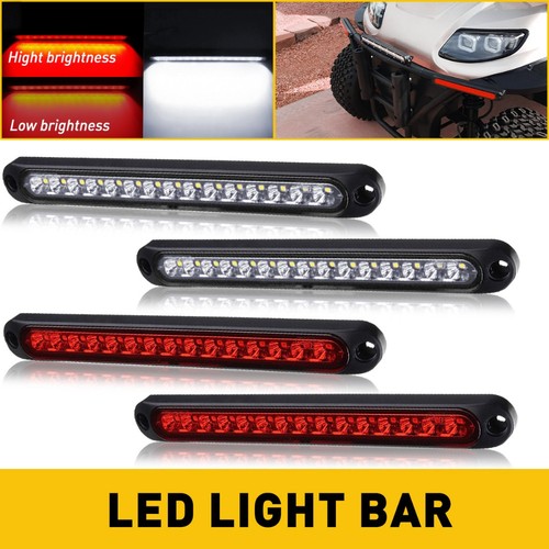 10" White Red LED Sealed Truck Trailer Reverse Backup Light Bar Turn ...