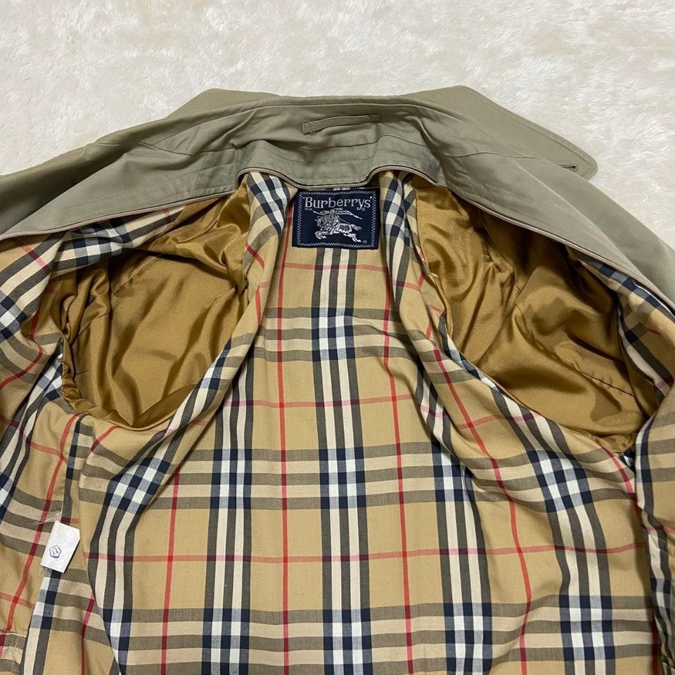 Burberry Nova Check Liner Khaki Stainless Steel Collar Coat | eBay