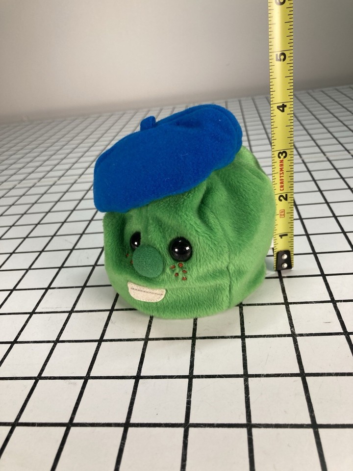 Veggie Tales French Pea Phillipe Blue Beret Pea Bean Bag Plush Gund | eBay