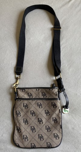 Authentic Dooney & Bourke Brown Monogrammed Logo Crossbody Purse ...